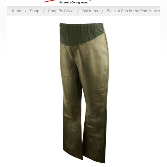 A Pea in the Pod | Pants & Jumpsuits | Leather Maternity Pants Genuine ...
